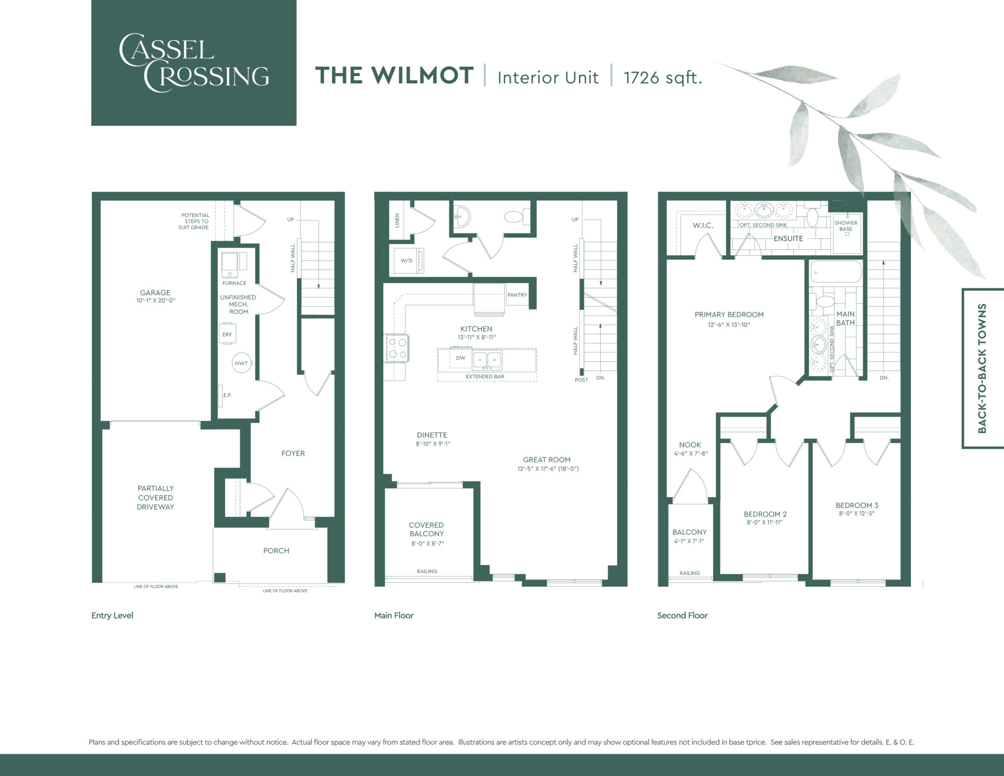 Floorplans & Features - Cassel Crossing by Cook Homes